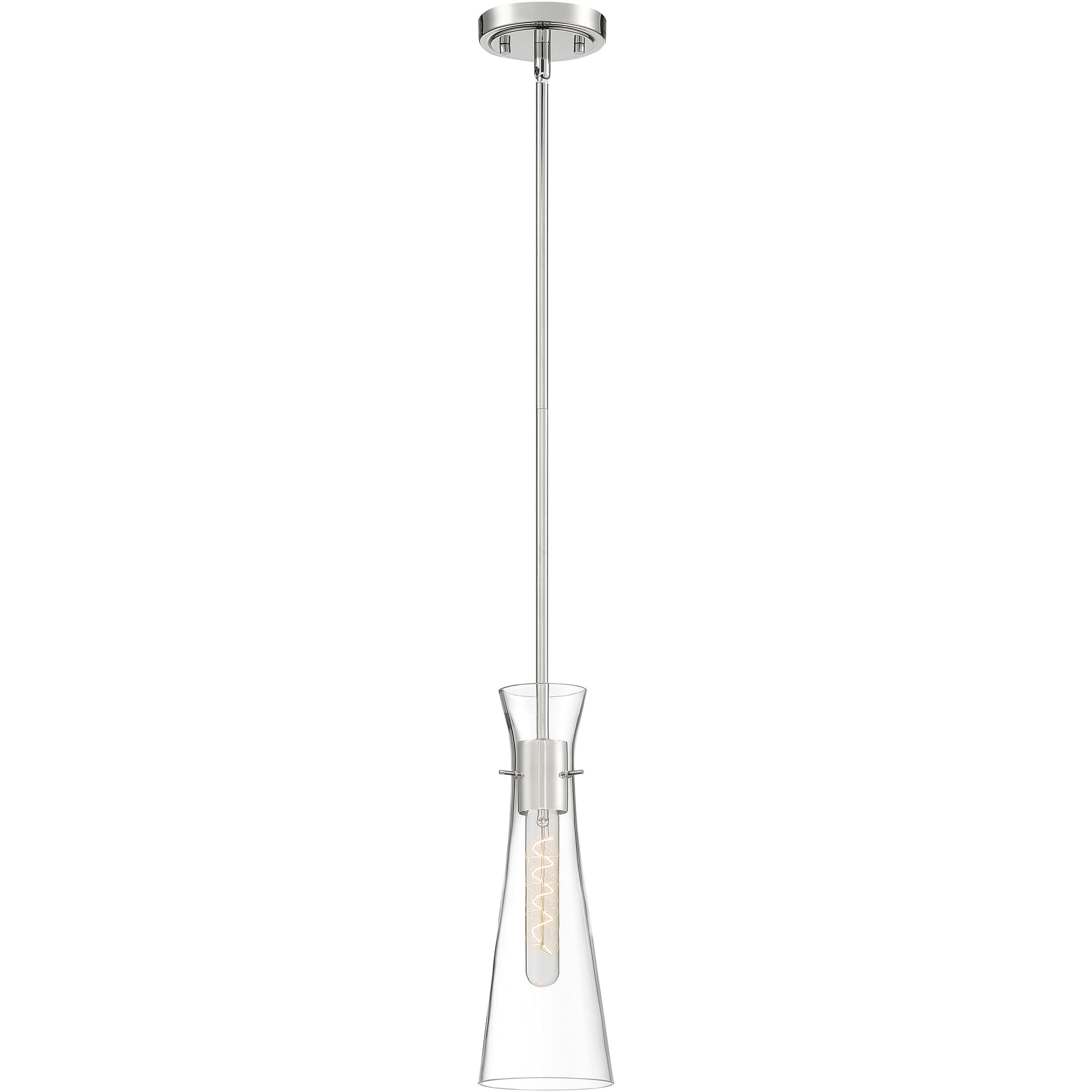 Nuvo 60/6868 Bahari 1 Light 4 inch Polished Nickel Pendant Ceiling Light