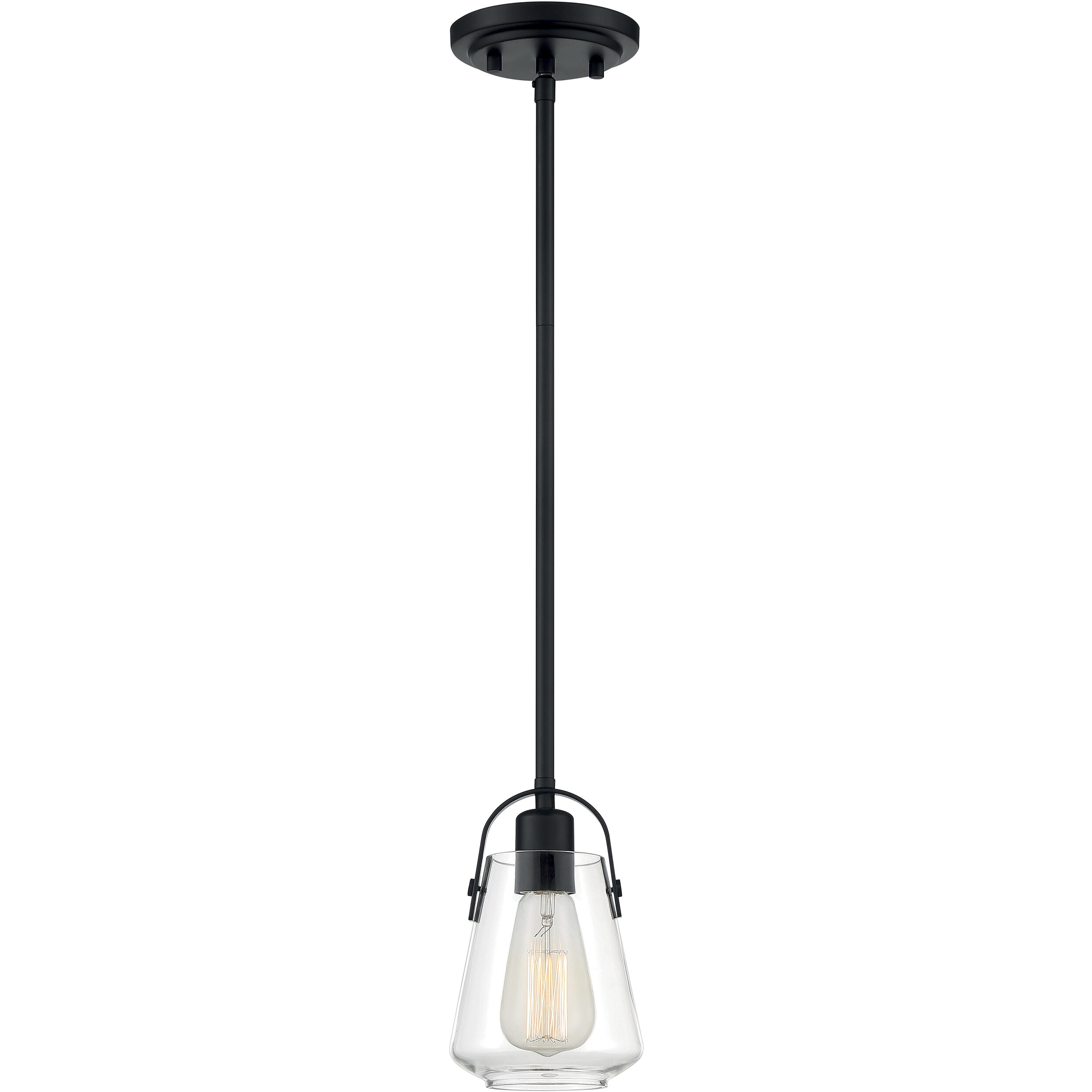 Nuvo 60/7106 Skybridge 1 Light 5 inch Matte Black Pendant Ceiling Light