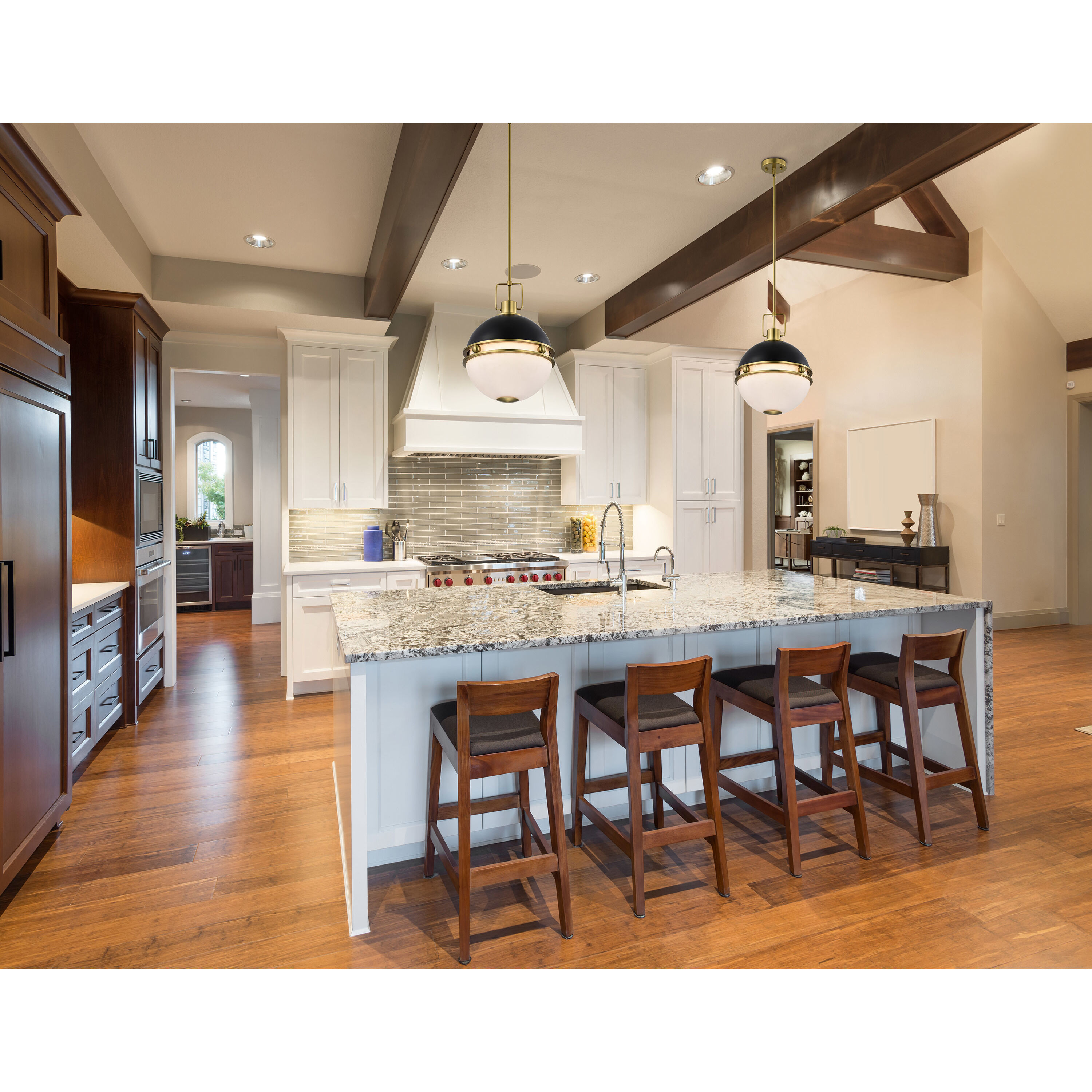 Everton 2 Light 14 inch Matte Black Pendant Ceiling Light