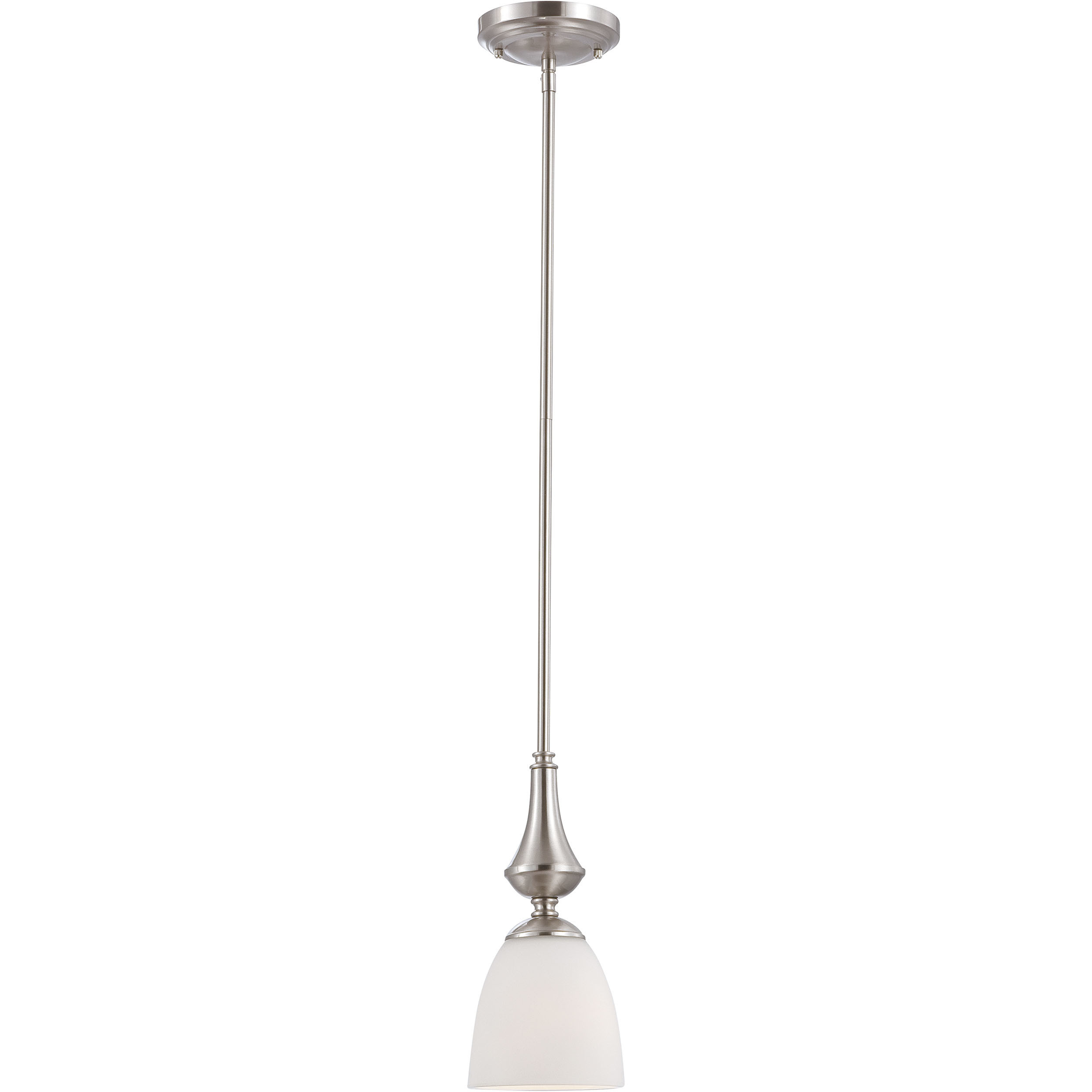 Nuvo 60/5037 Patton 1 Light 5 inch Brushed Nickel Mini Pendant Ceiling ...