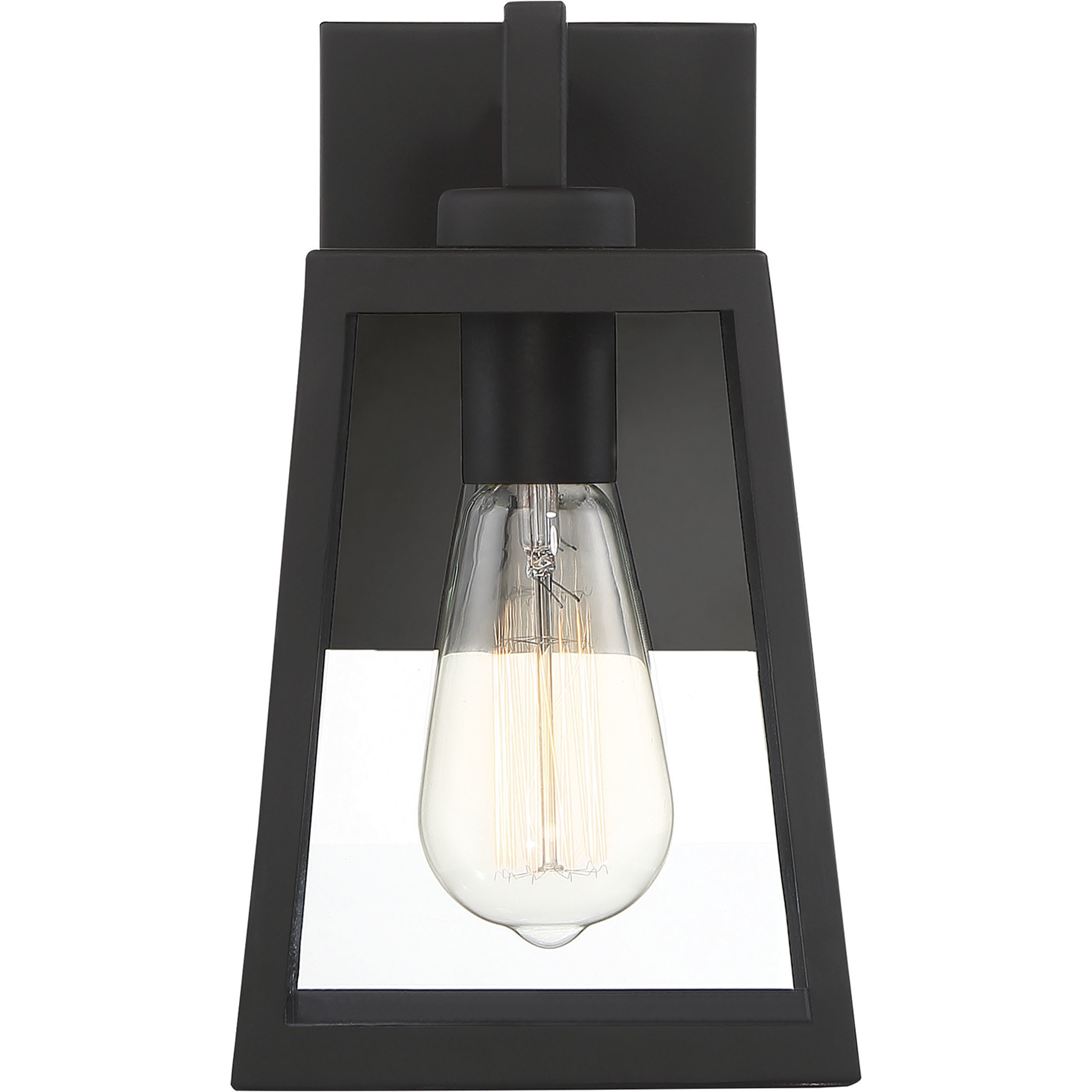 Nuvo 60/6581 Halifax 1 Light 10 inch Matte Black and Glass Outdoor Wall ...