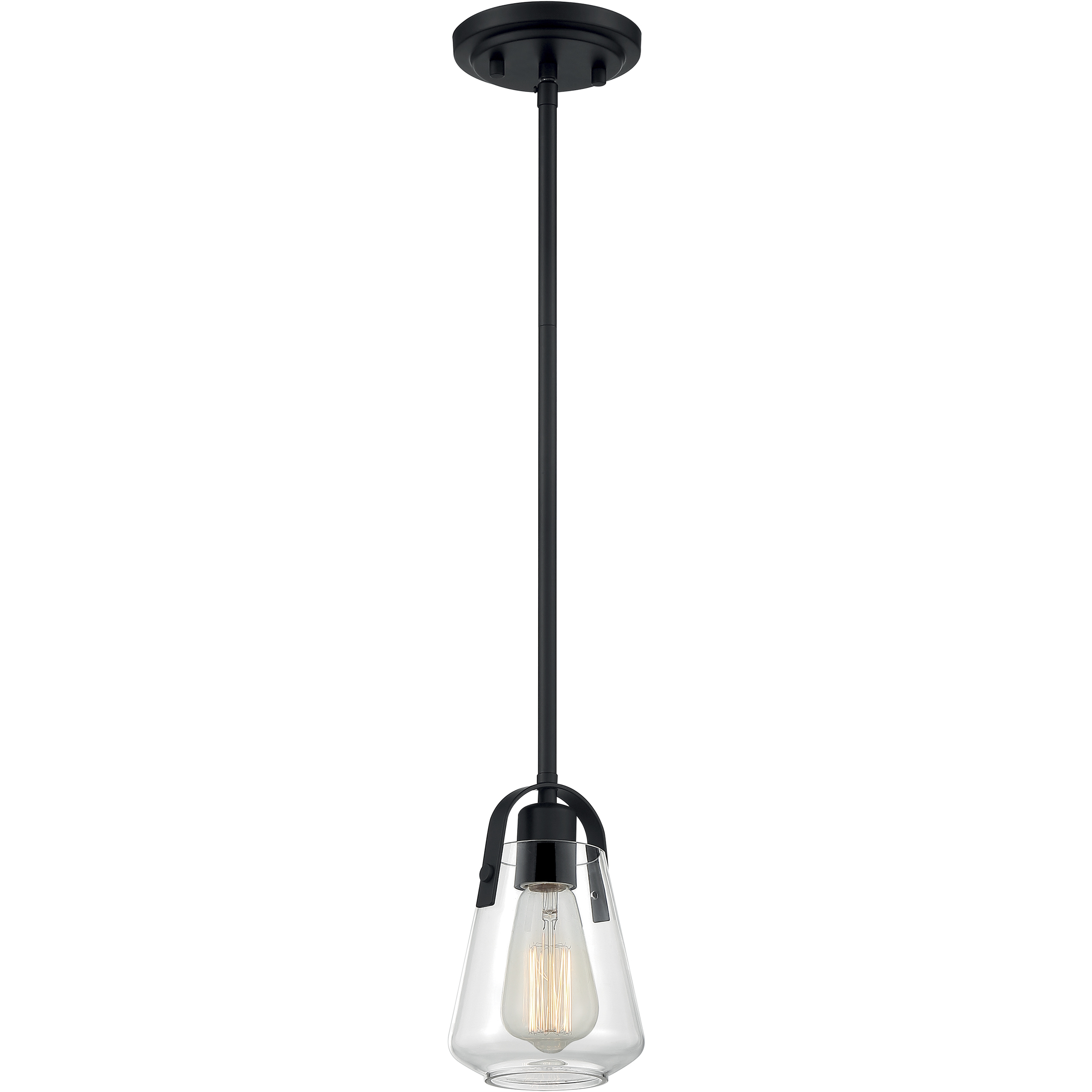 Nuvo 60/7106 Skybridge 1 Light 5 inch Matte Black Pendant Ceiling Light