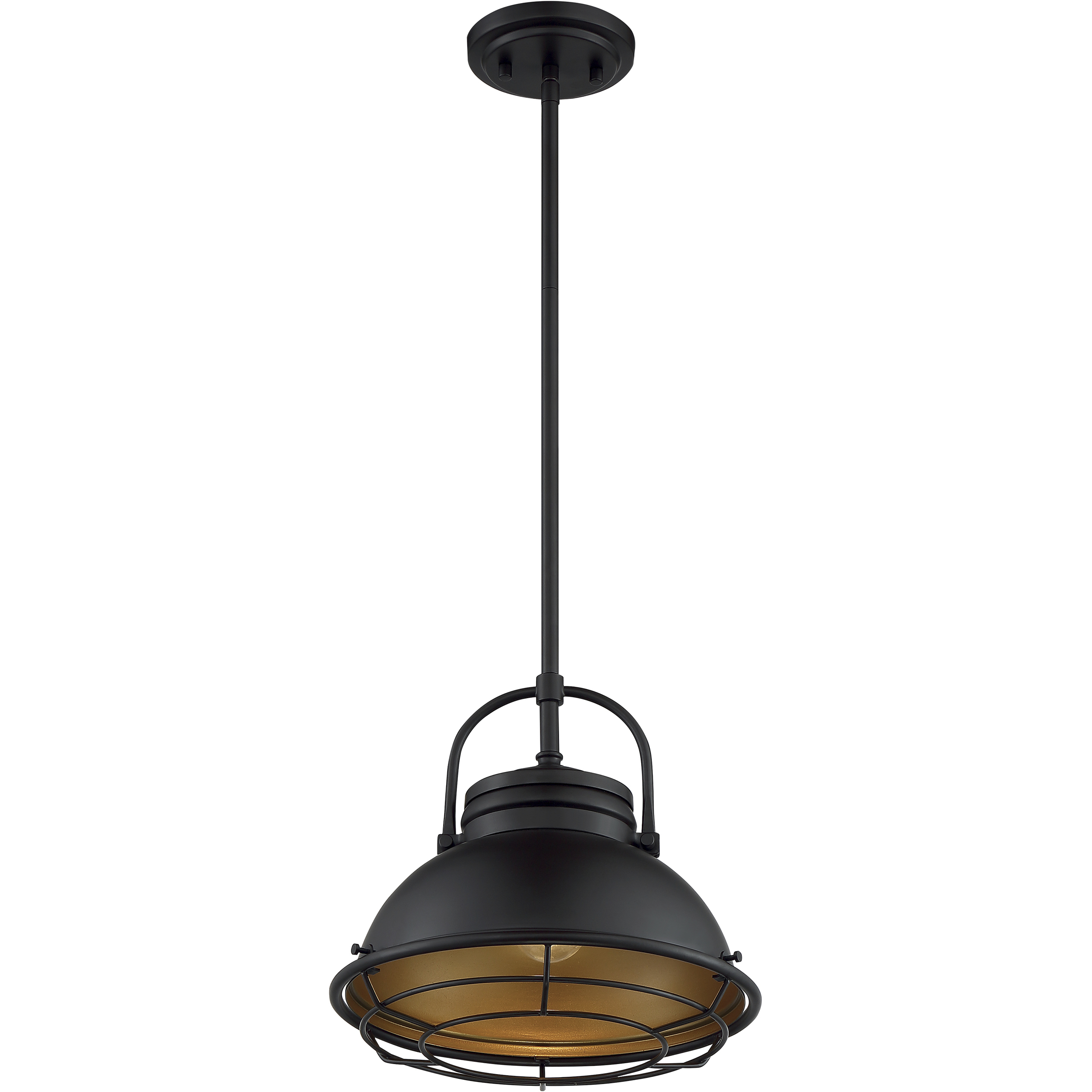Nuvo 60/7074 Upton 1 Light 12 inch Dark Bronze and Gold Pendant Ceiling Light