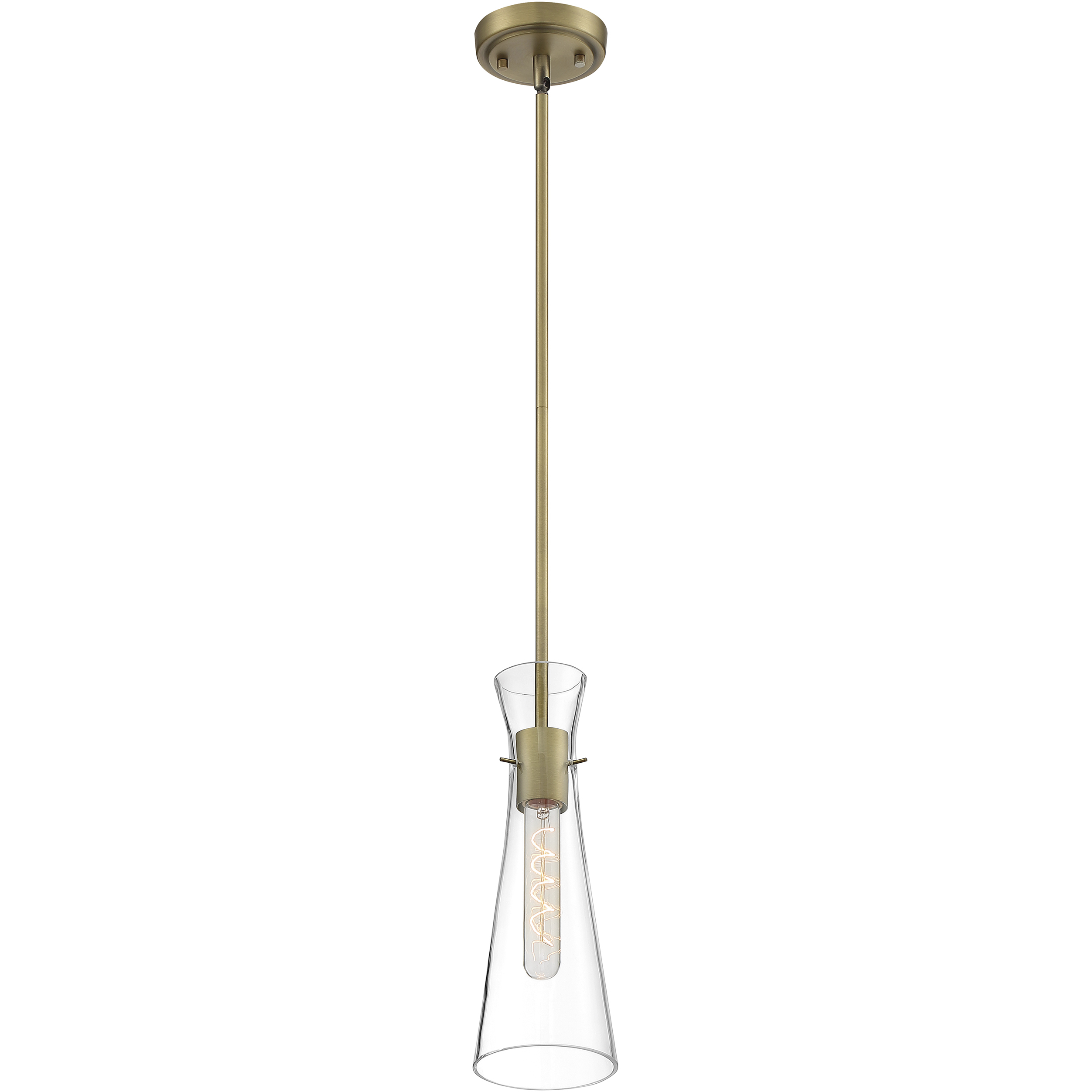 Nuvo 60/6858 Bahari 1 Light 4 inch Vintage Brass Pendant Ceiling Light