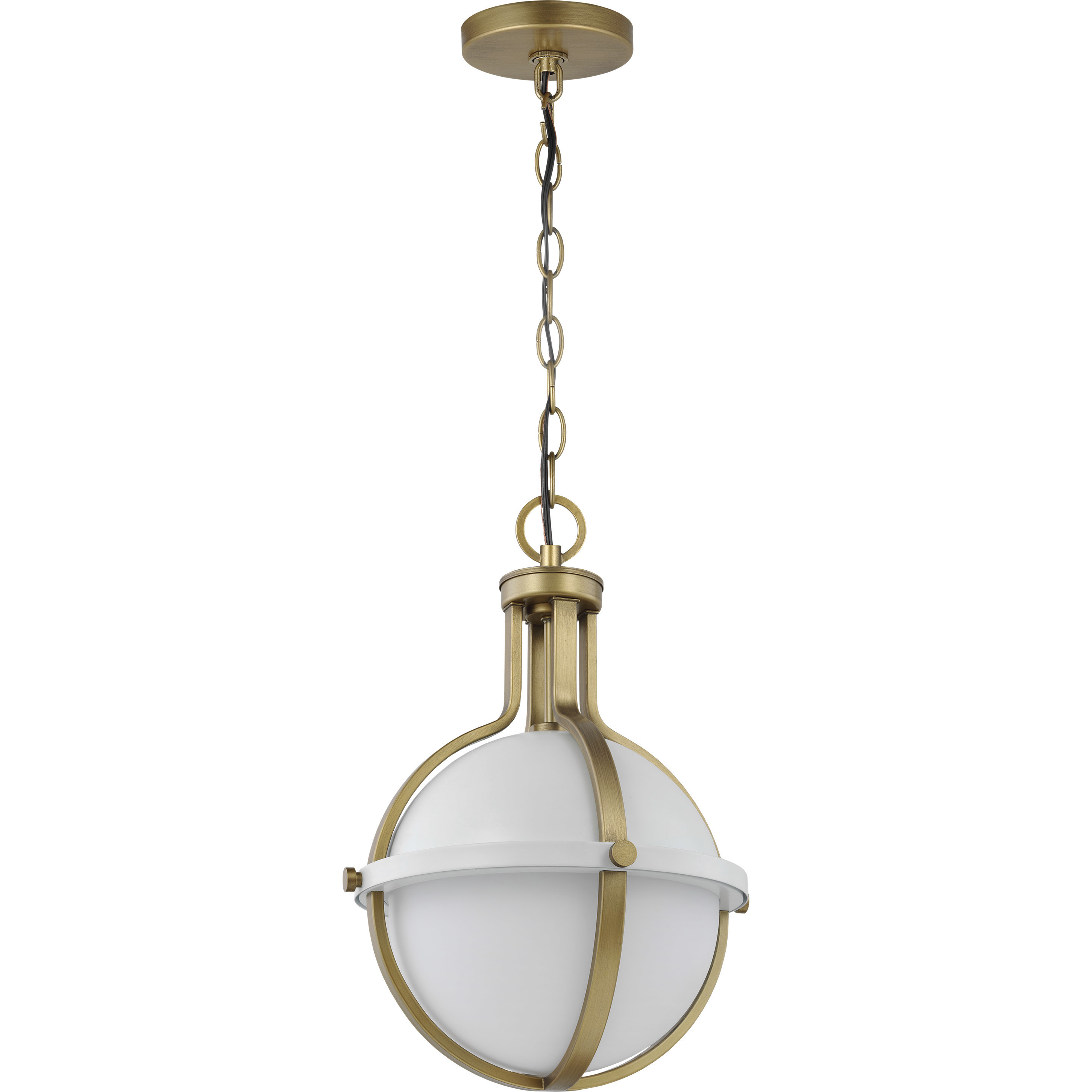 Nuvo 60/7664 Lincoln 1 Light 11 inch Matte White Pendant Ceiling Light