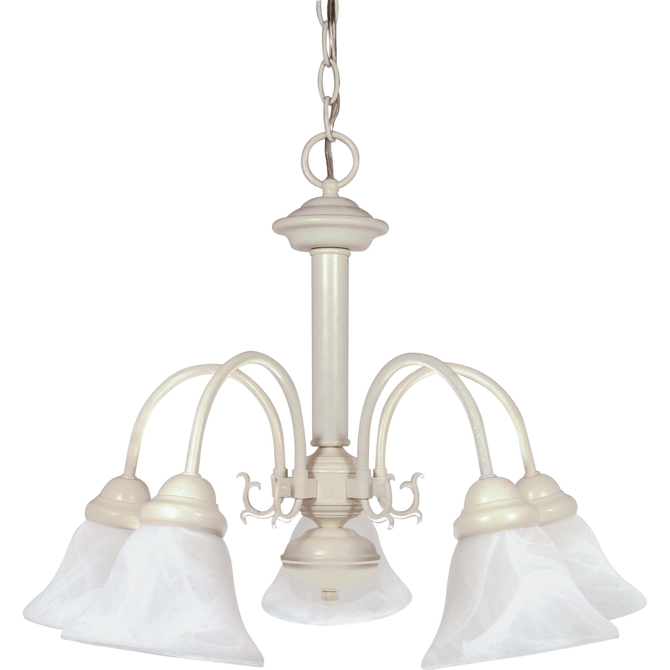 Nuvo 60/187 Ballerina 5 Light 24 inch Textured White Chandelier Ceiling ...