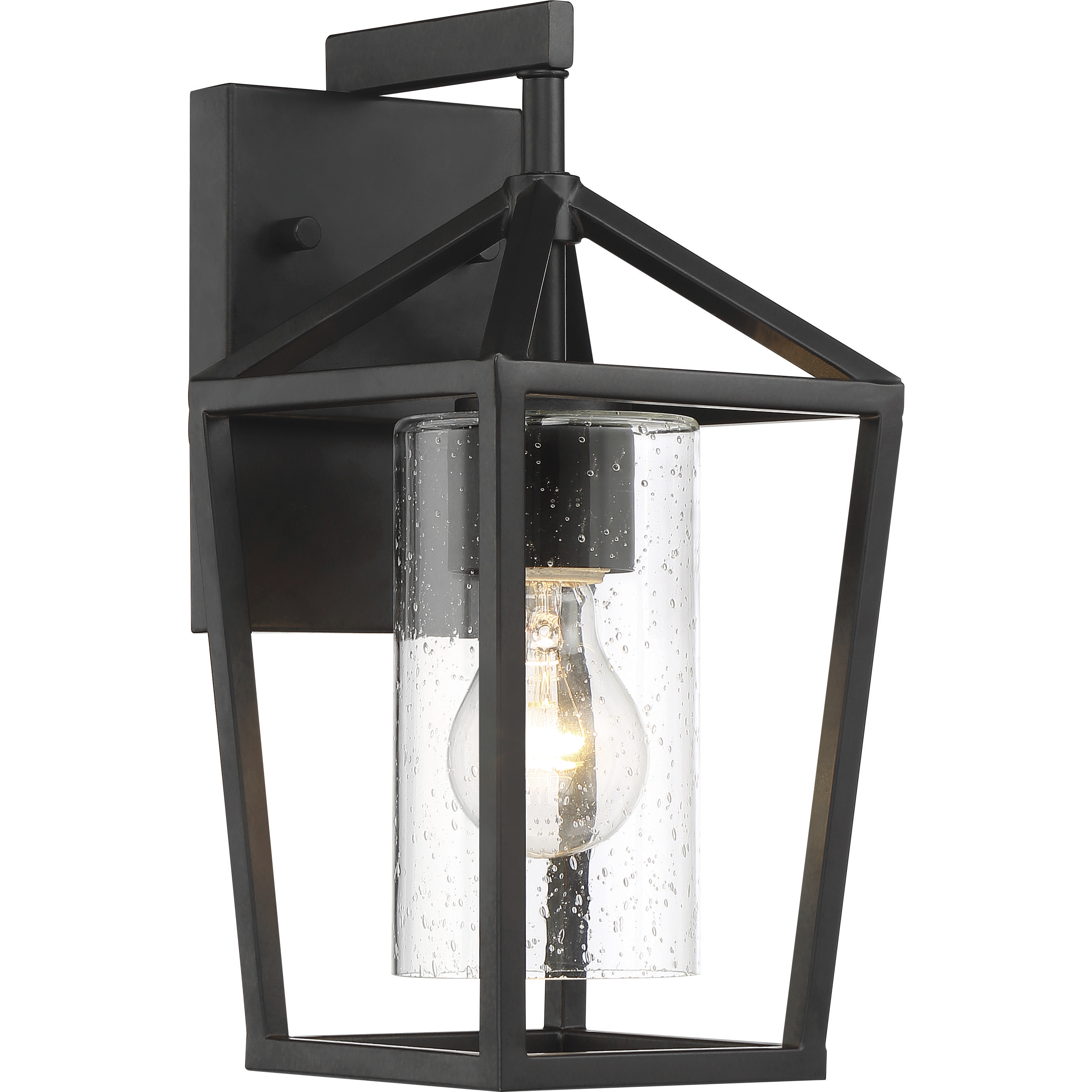 Nuvo 60/6591 Hopewell 1 Light 12 inch Matte Black Outdoor Wall Lantern, Small