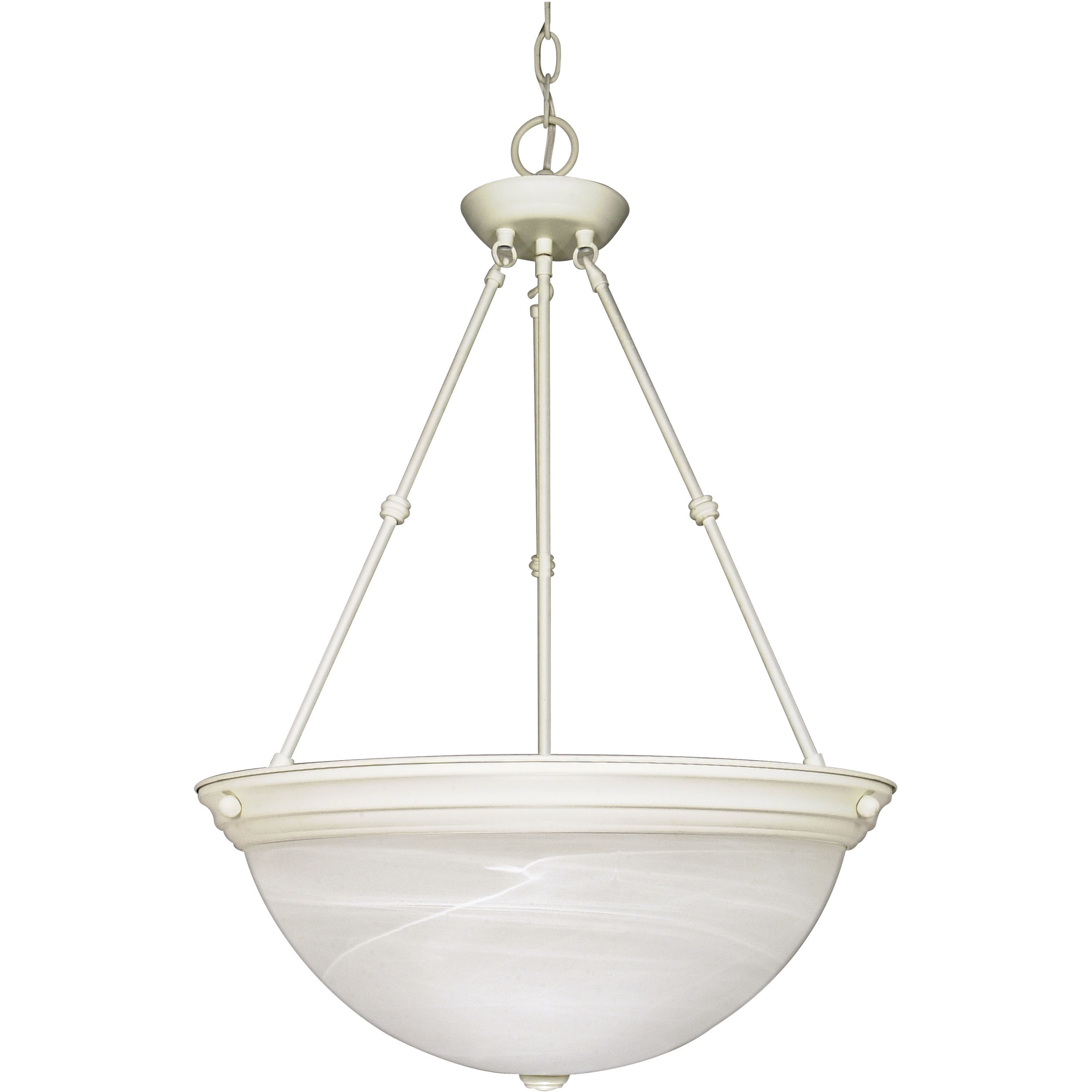 nuvo lighting Signature 3 Light 20 inch Textured White Pendant Ceiling ...