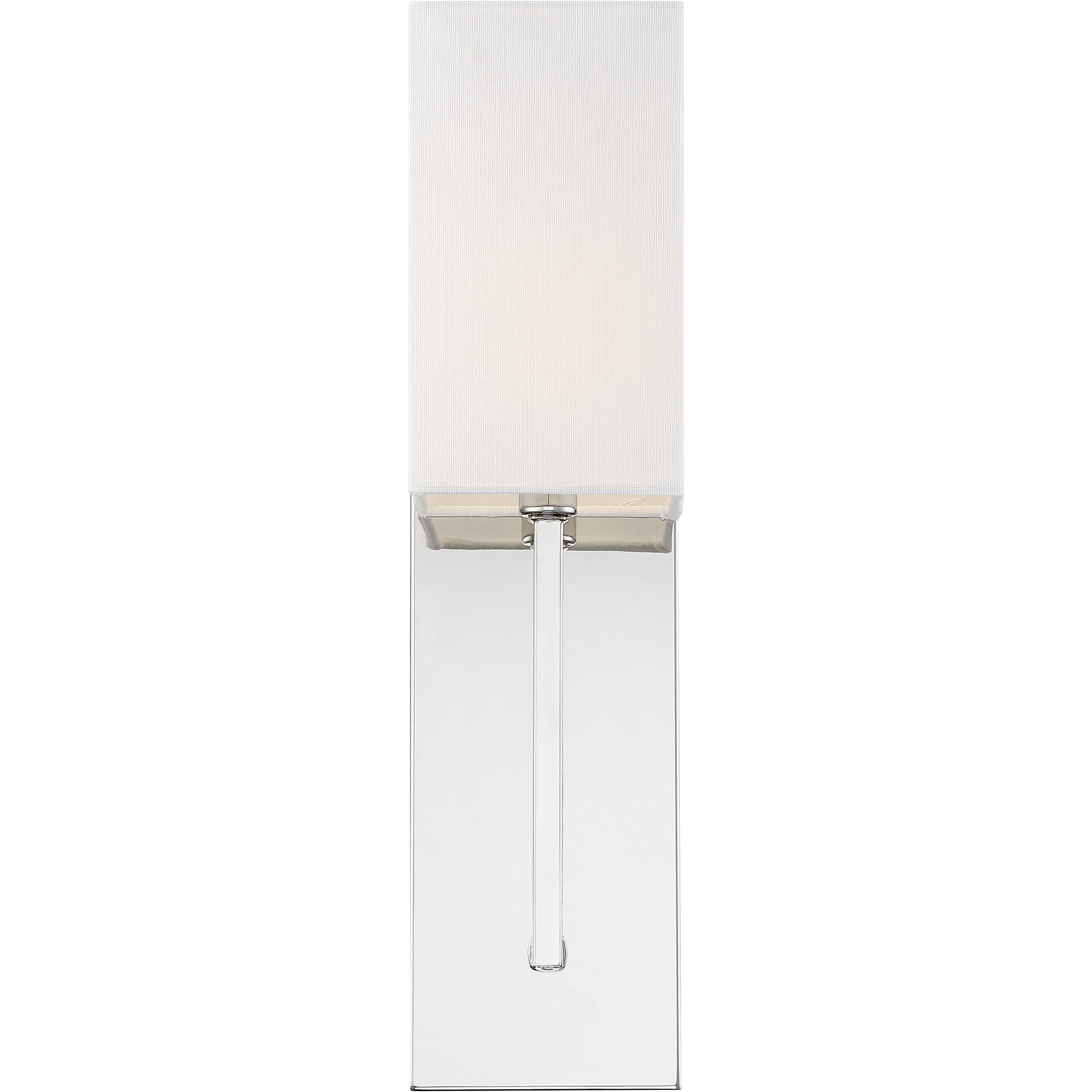 Nuvo 60/6693 Vesey 1 Light 5 inch Polished Nickel and White Fabric Wall ...