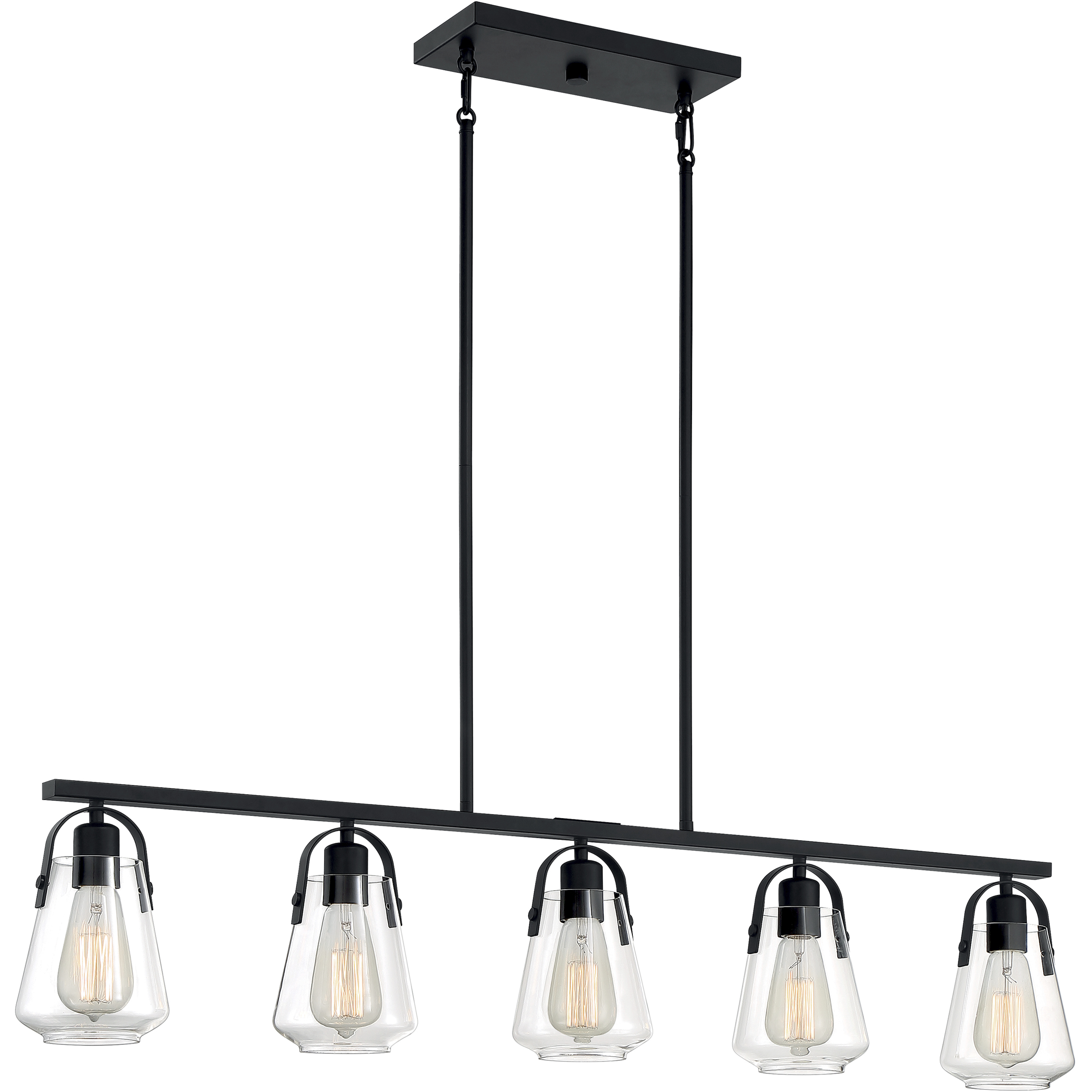 Nuvo 60/7104 Skybridge 5 Light 5 inch Matte Black Pendant Ceiling Light